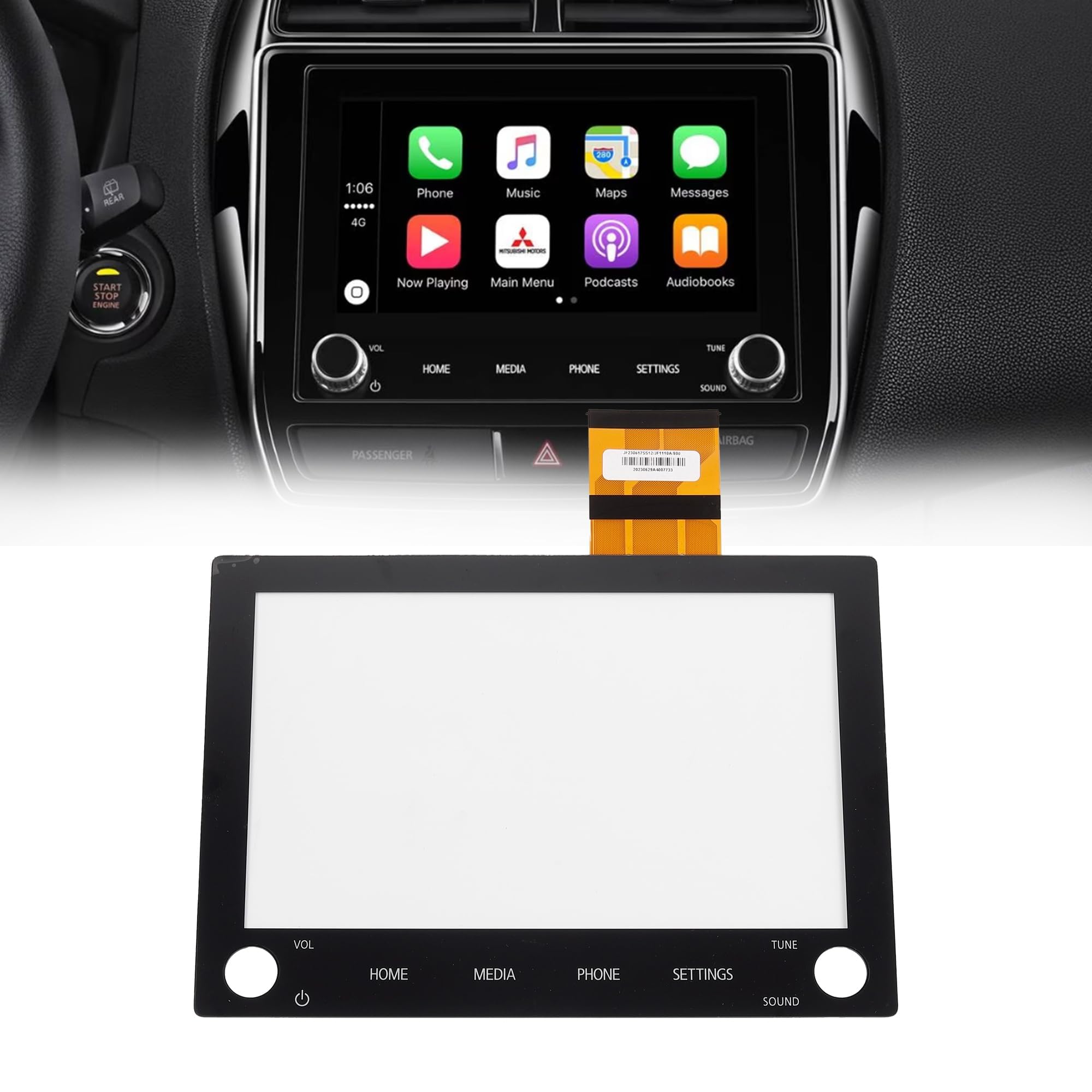 Amazon.com: Dasbecan 8" Touch Screen with 2 knobs Compatible with 19-21 ...