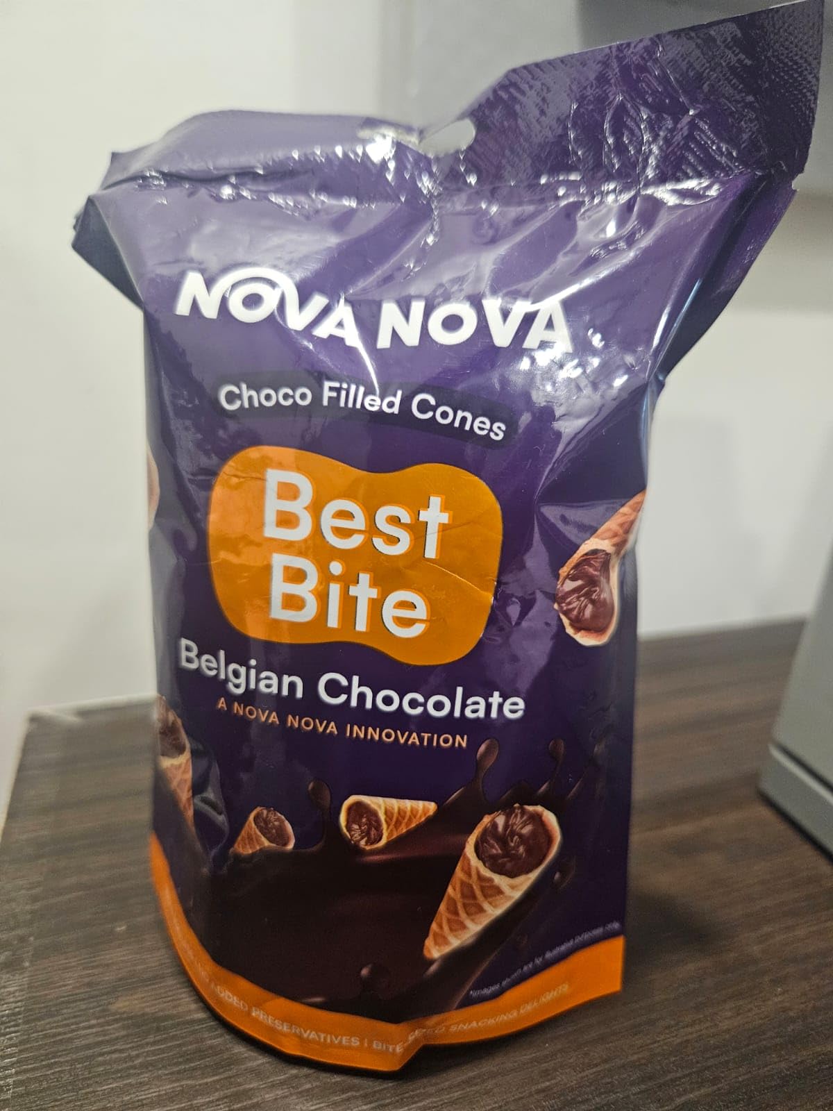 Nova Nova Best Bite Choco Filled Cones | Belgian Chocolate | 100% ...
