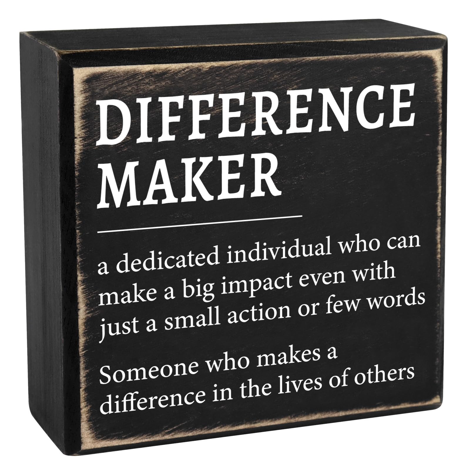 Amazon.com: Difference Maker Definition Decorative Wooden Box Sign ...