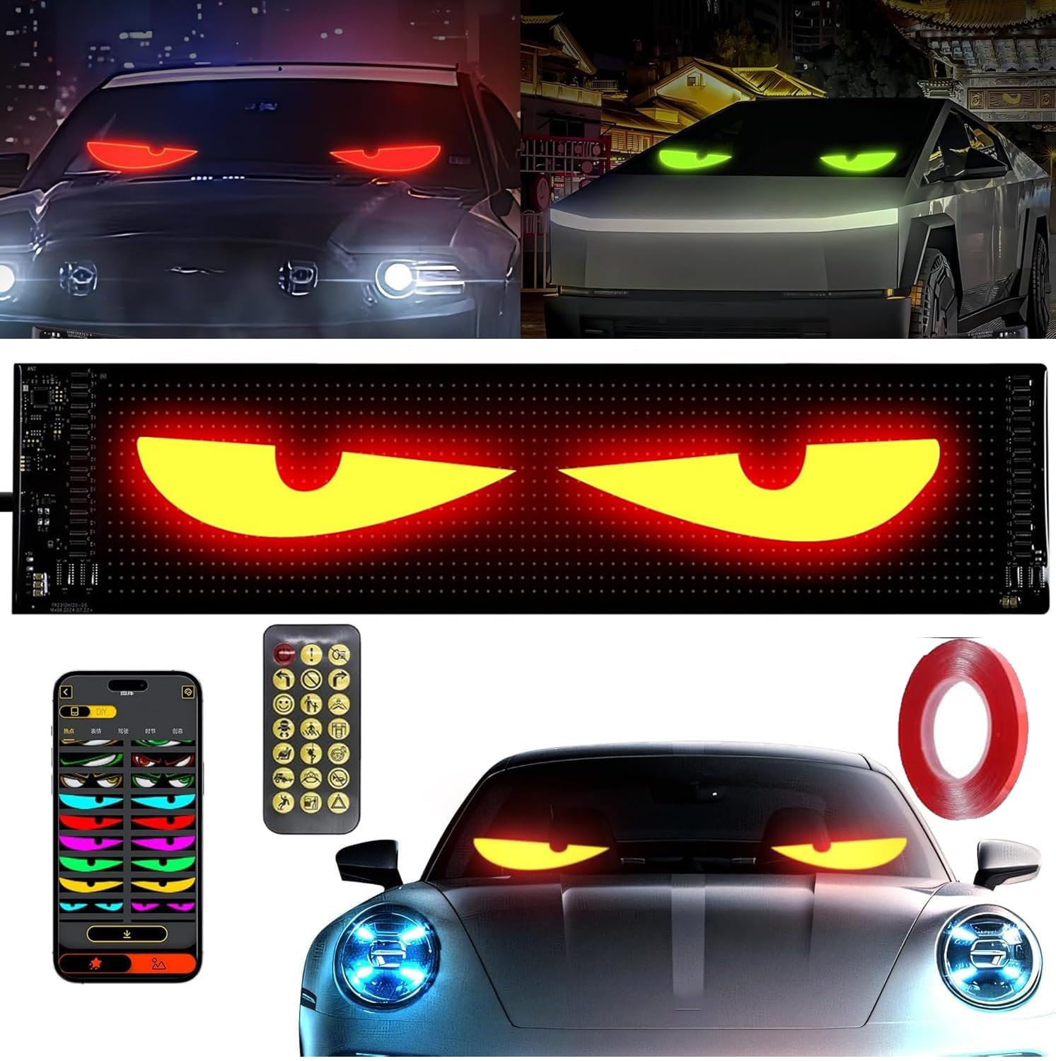 Ojos Led para Carro, Luces Led para Camion,Ojos Del Diablo Luz para Los ...