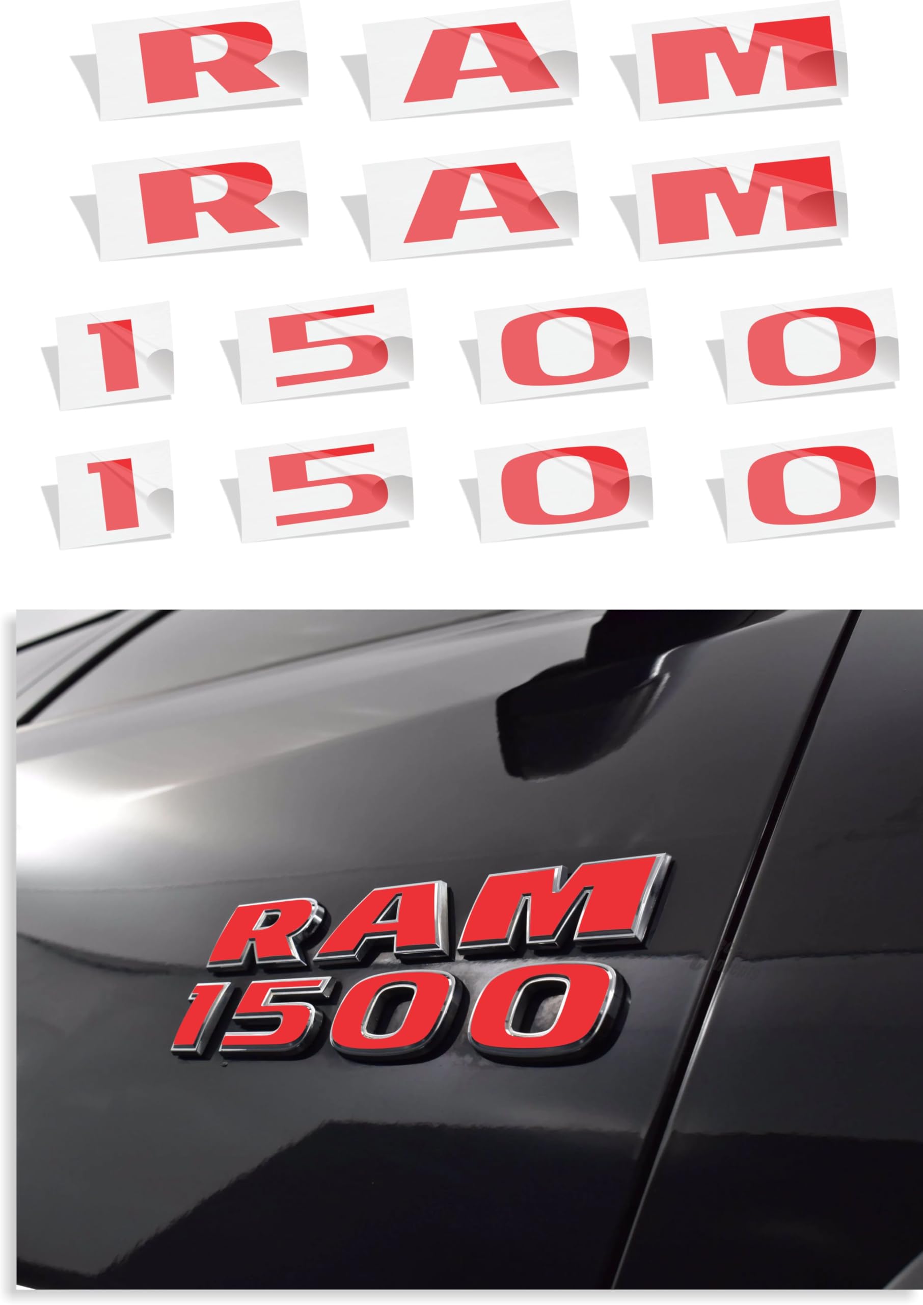 Amazon.com: Reflective Concepts RAM 1500" Door Emblem Overlay Decal ...