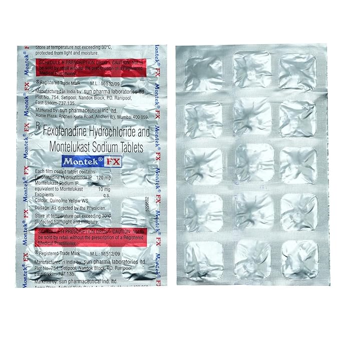 MONTEK FX 120/10MG - Strip of 15 Tablets : Amazon.in: Fashion