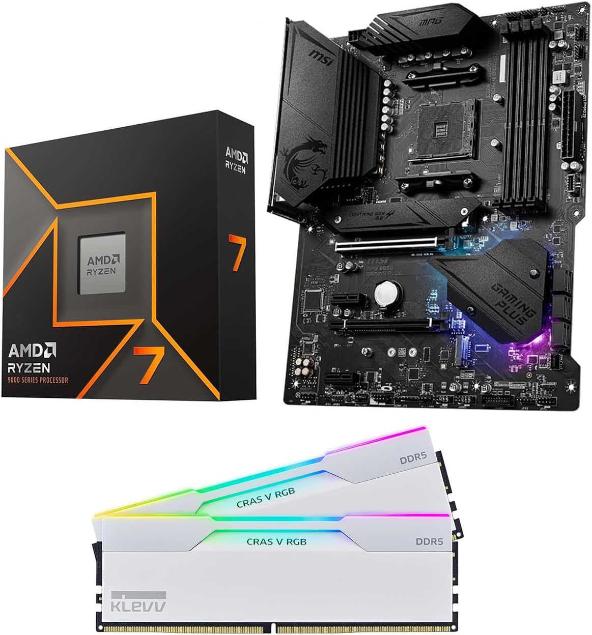 Amazon.com: Micro Center 3-in-1 Combo: AMD Ryzen 7 9700X CPU Processor ...