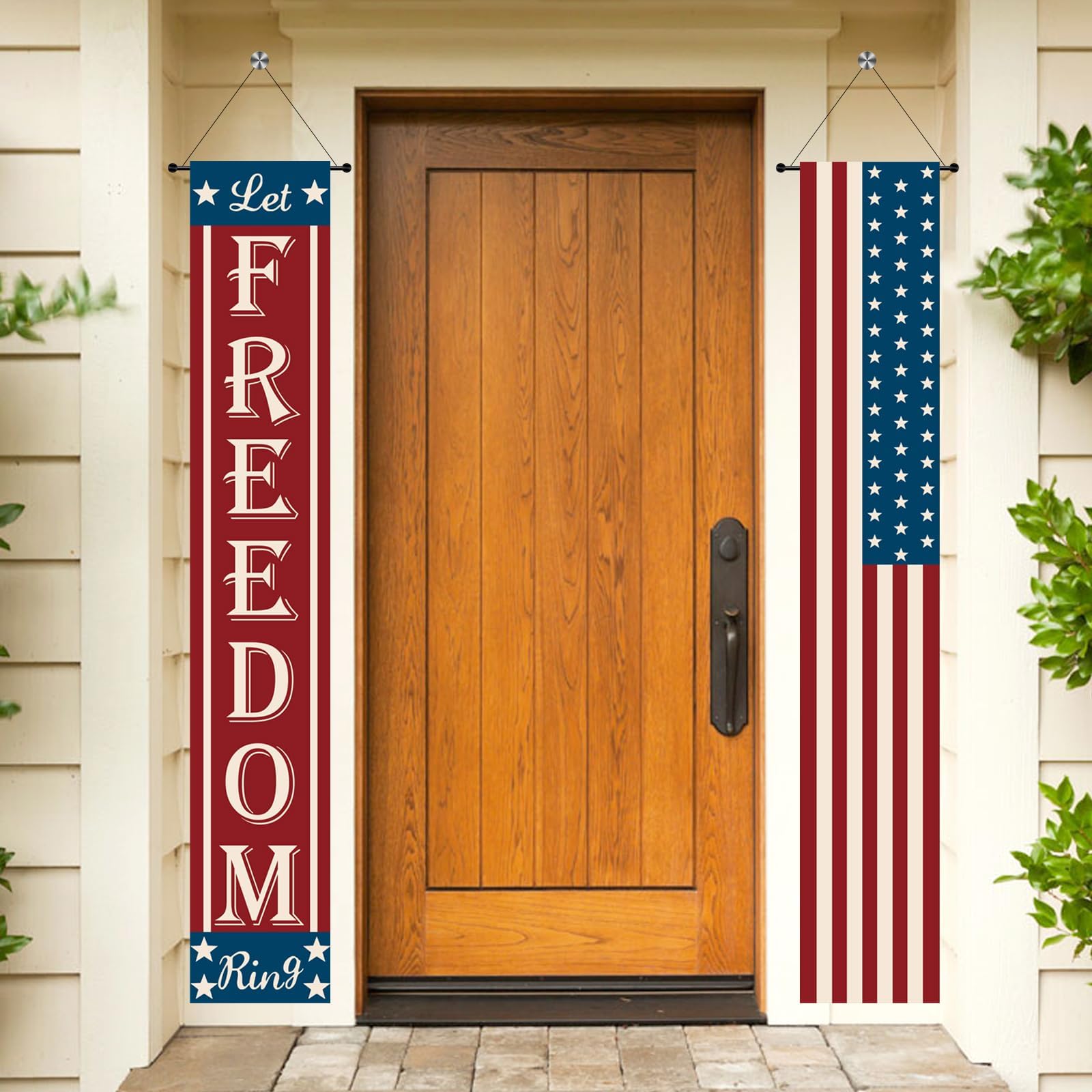 Amazon.com : 4th of July Decorations Outdoor,Let Freedom Ring Banners ...