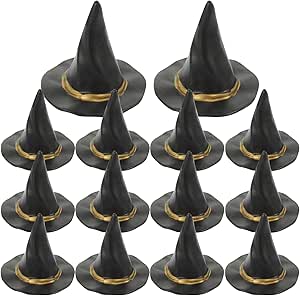 Amazon.com: TIMCHESS 24pcs Mini Witch Hats for Crafts, 1.5in Halloween ...