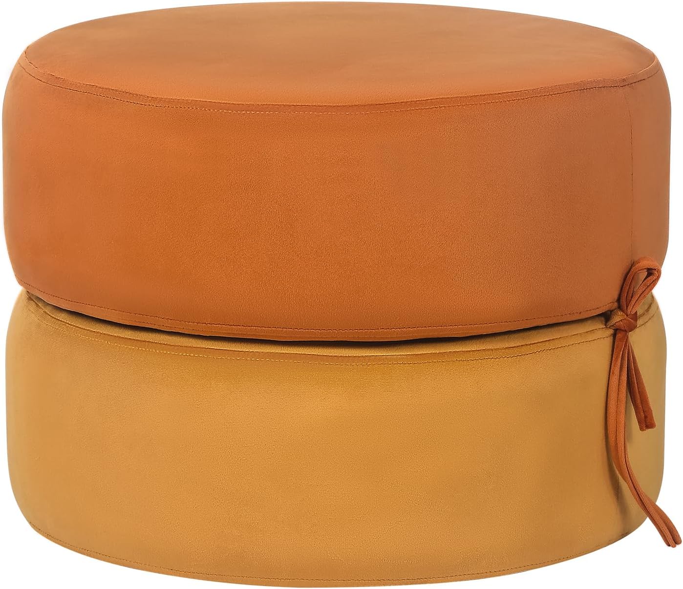 Amazon.com: Homebeez Double Layer Stackable Pouf Ottoman, Fabric Modern ...