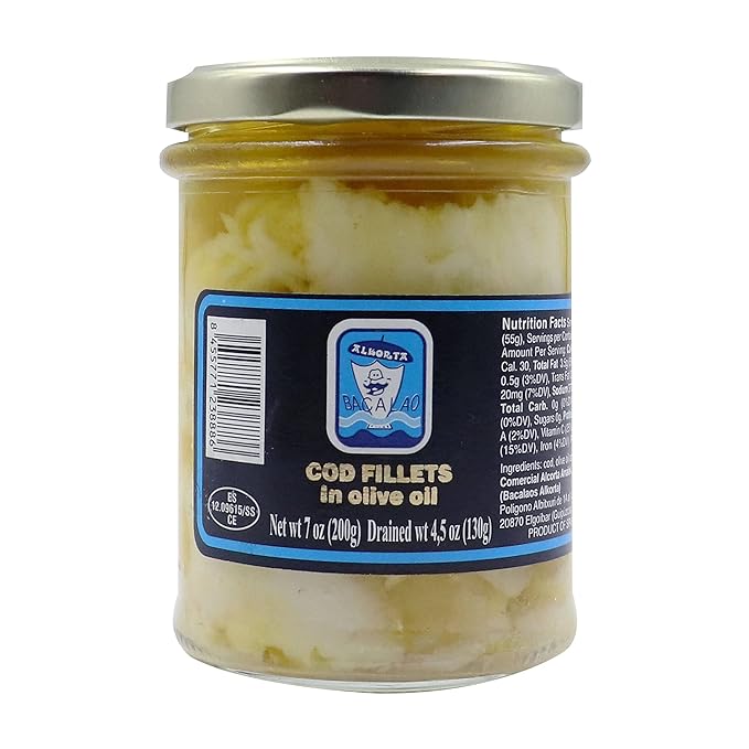 Amazon.com: Cod Fillets in Olive Oil (Cod Confit) (7oz/200g) : Grocery ...