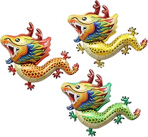 Amazon.com: Gallasy 3pcs Giant Dragan Balloon, Helium Floating Foil ...