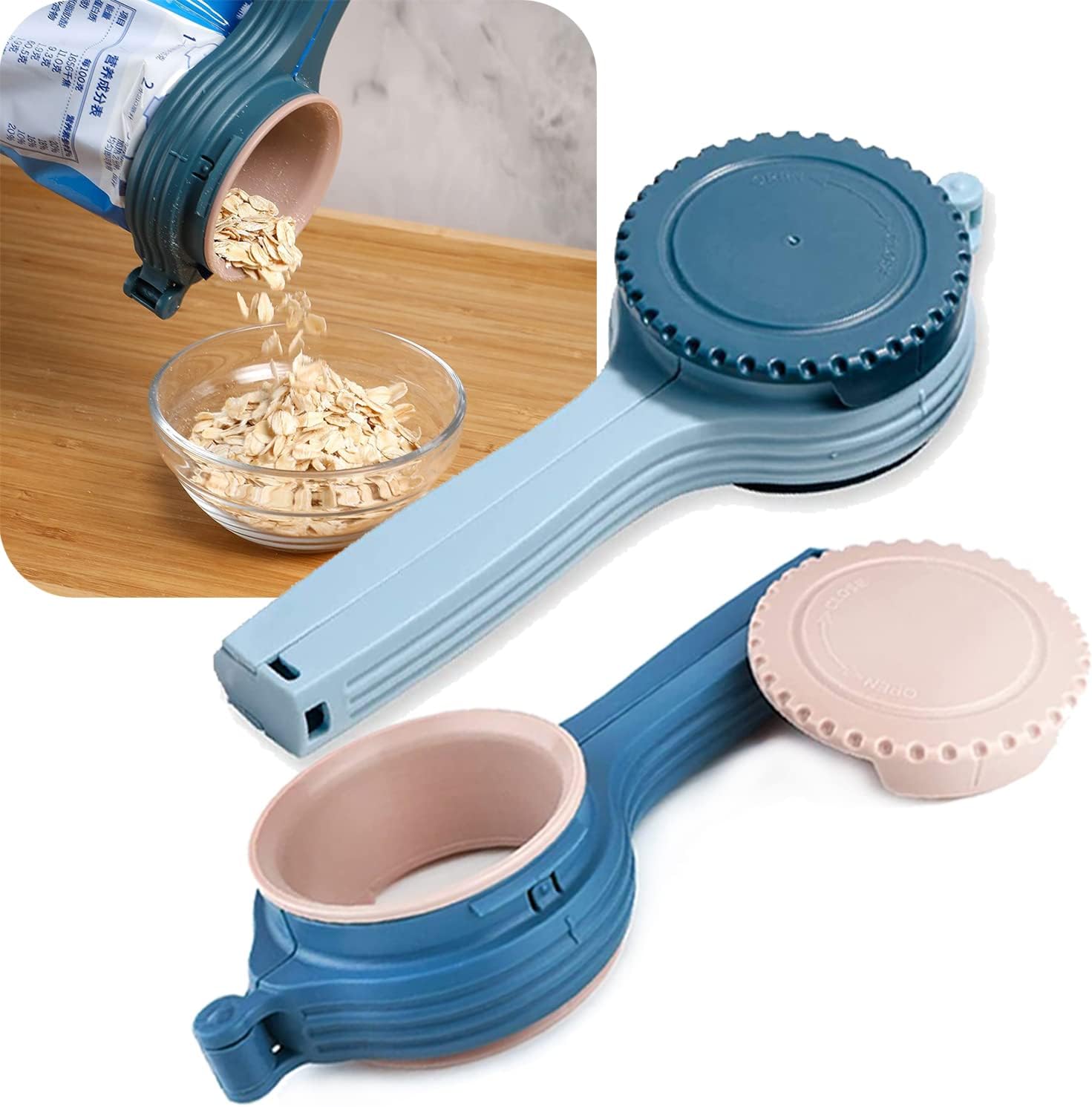 Amazon.com: Imixdea Chip Clips Bag Clips Food Clips 2.6 Inch Big Spout ...