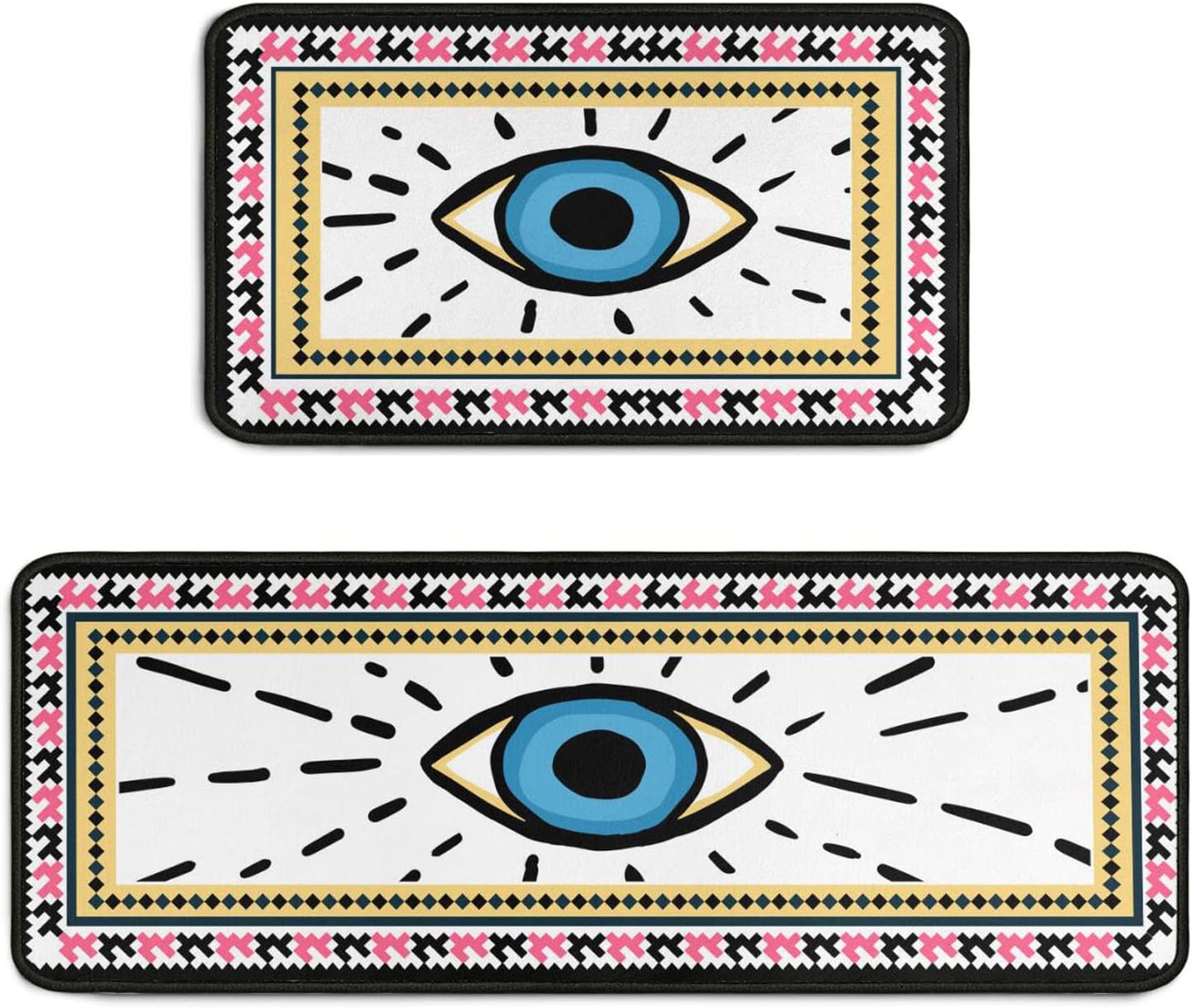 Amazon.com: Evil Eye Half Round Doormat Boho Eye Semi Circle Area Rug ...