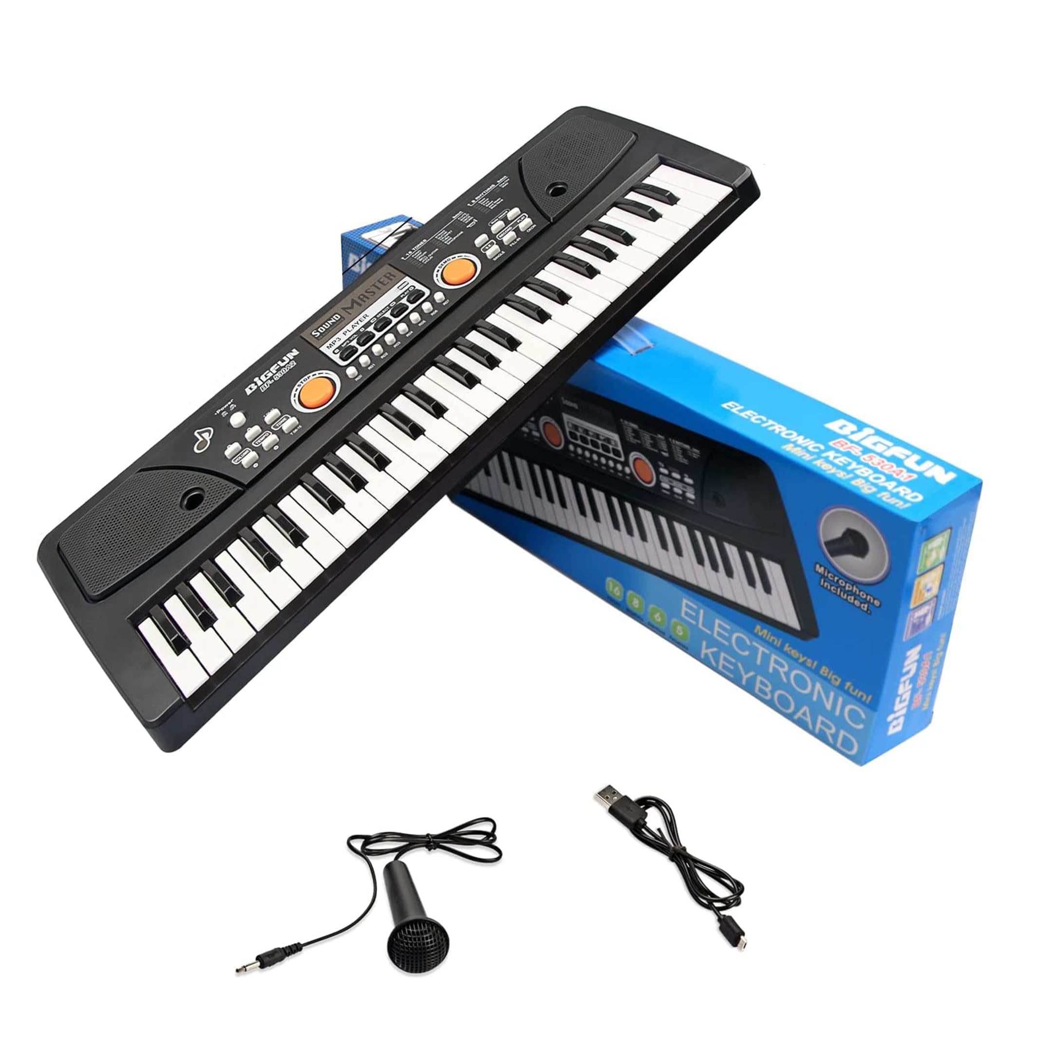 Electronic Keyboard Piano 49 Keys - Digital Keyboard Microphone ...