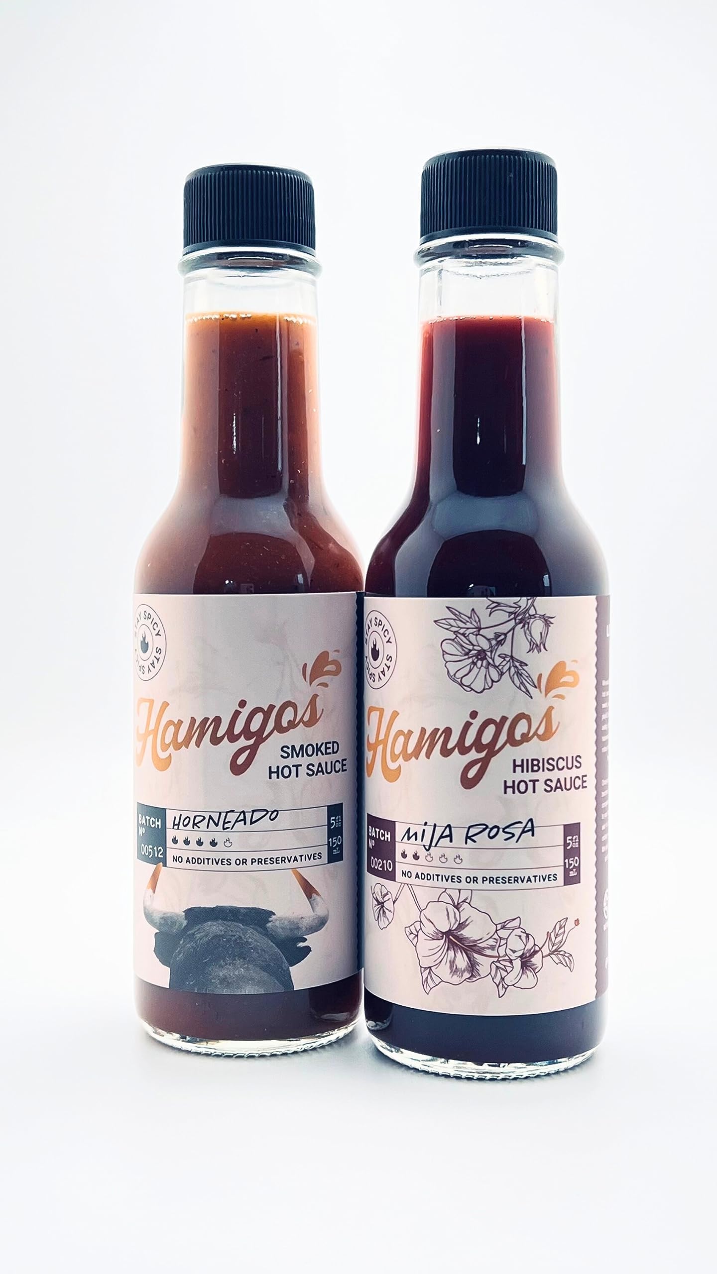 Amazon.com : Hamigos Smoked 2 Pack - Smoked Habanero Hot Sauces ...