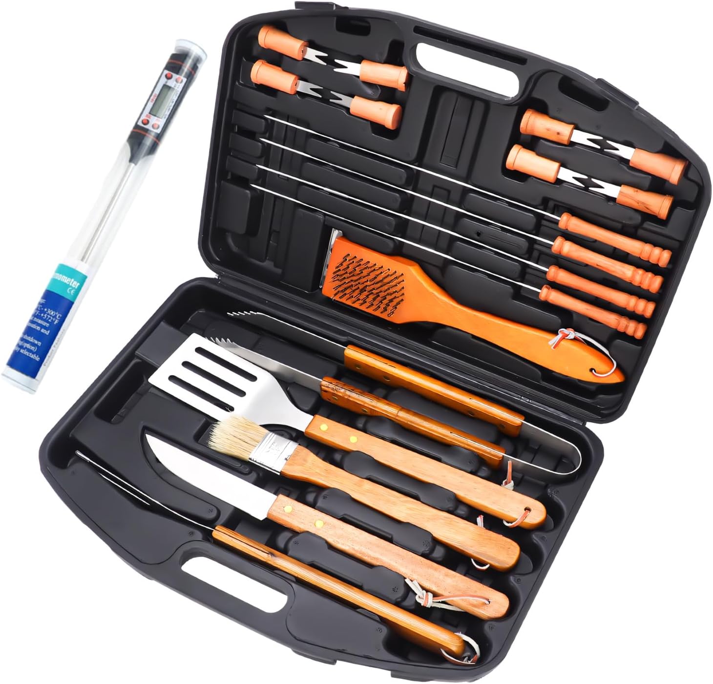 Hisemy 20Pcs kit Parrillero,Kit Asador,Utensilios para Barbacoa, BBQ ...