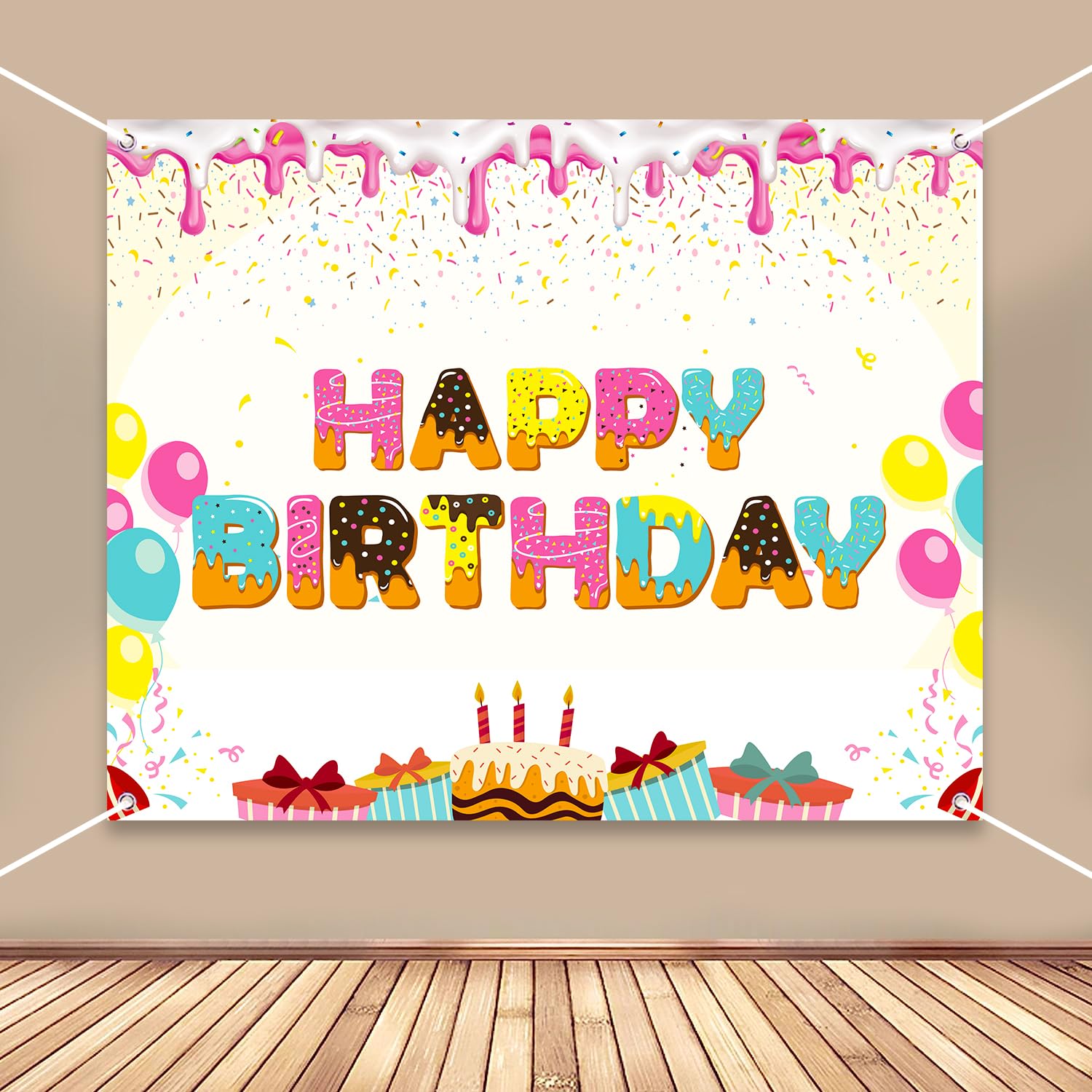 Buy Party Propz Birthday Backdrop for Decoration - Happy Birthday ...
