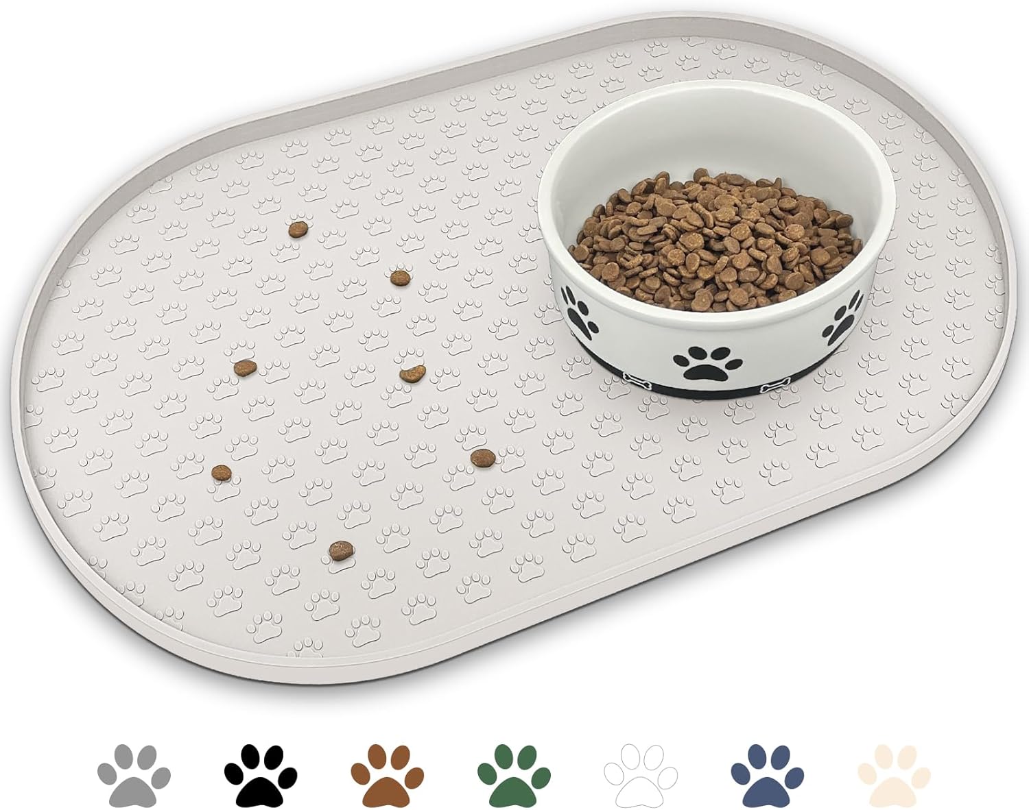Amazon.com: KPWACD Dog Food Mat Anti-Slip Bowl Mats for Food and Water ...