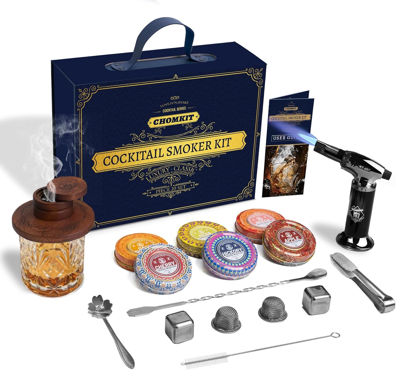 Amazon.com: CHOMKIT Cocktail Smoker Kit with Torch - Old Fashioned ...