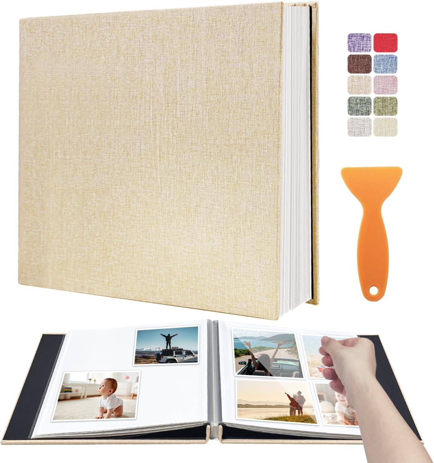 Amazon.com: HenPisen Large Photo Album Self Adhesive Scrapbook Album ...