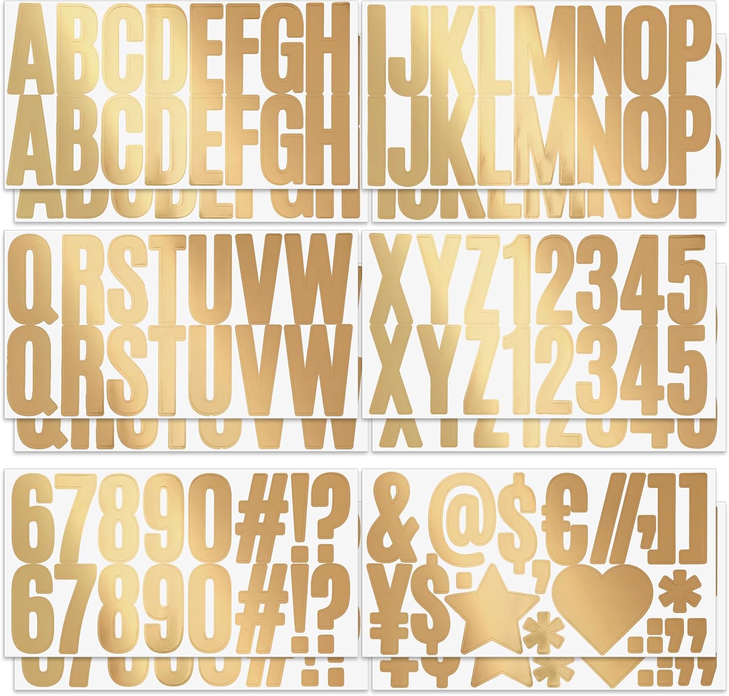 Amazon.com: 12 Sheets 2.5 Inch Letter Number Stickers Large Vinyl ...