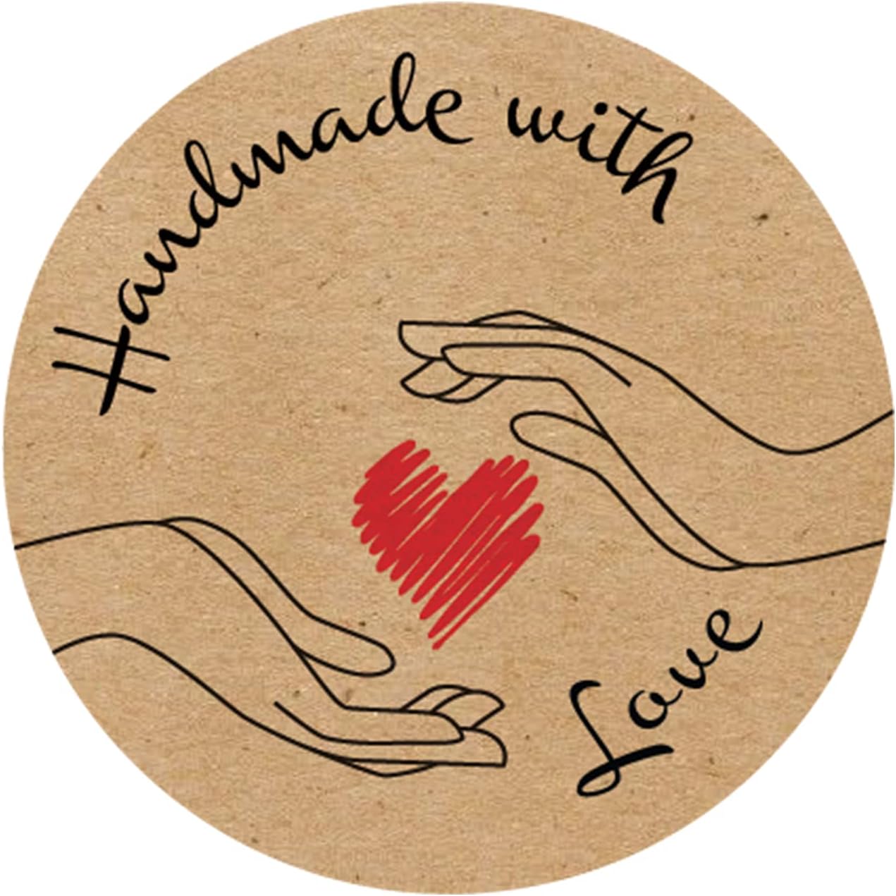 Amazon.com: Handmade with Love Stickers Roll | 500 Count | 1.5 Inch ...