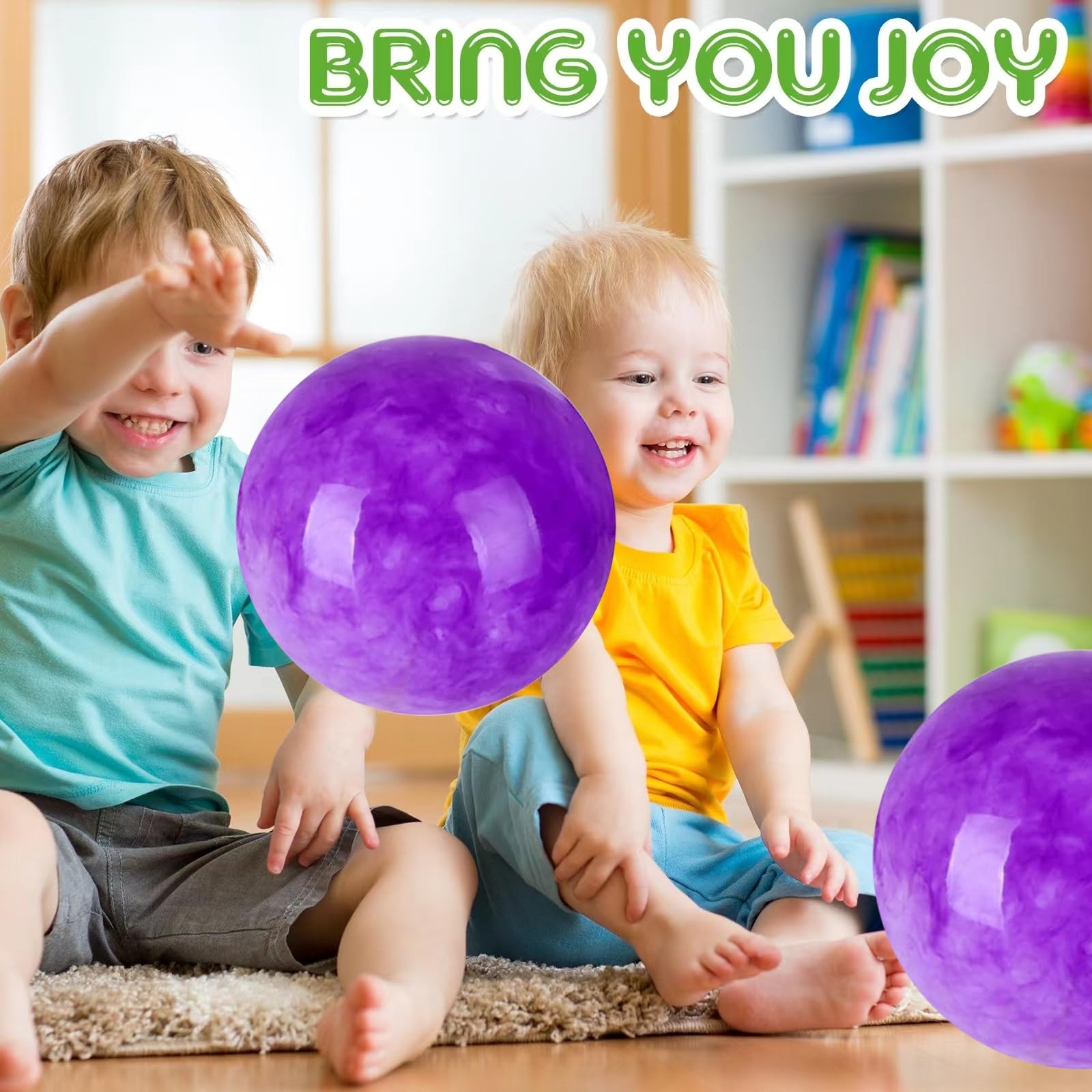 Snapklik.com : GCQJOQ 3 Pcs 18 Inch Marbleized Bouncy Balls For Kids ...