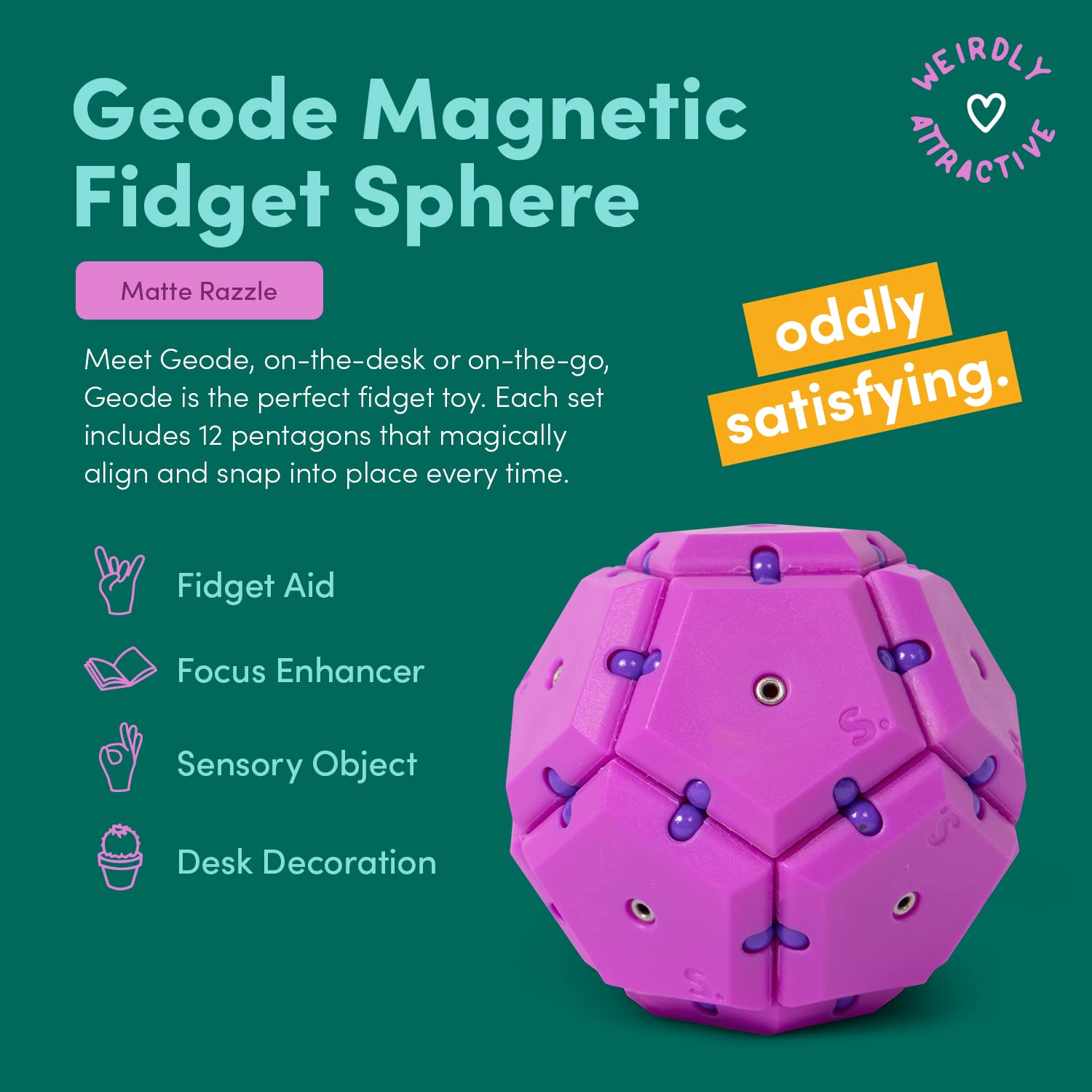 Snapklik.com : Speks Geode Magnetic Fidget Toy Sensory Desk Toy For ...