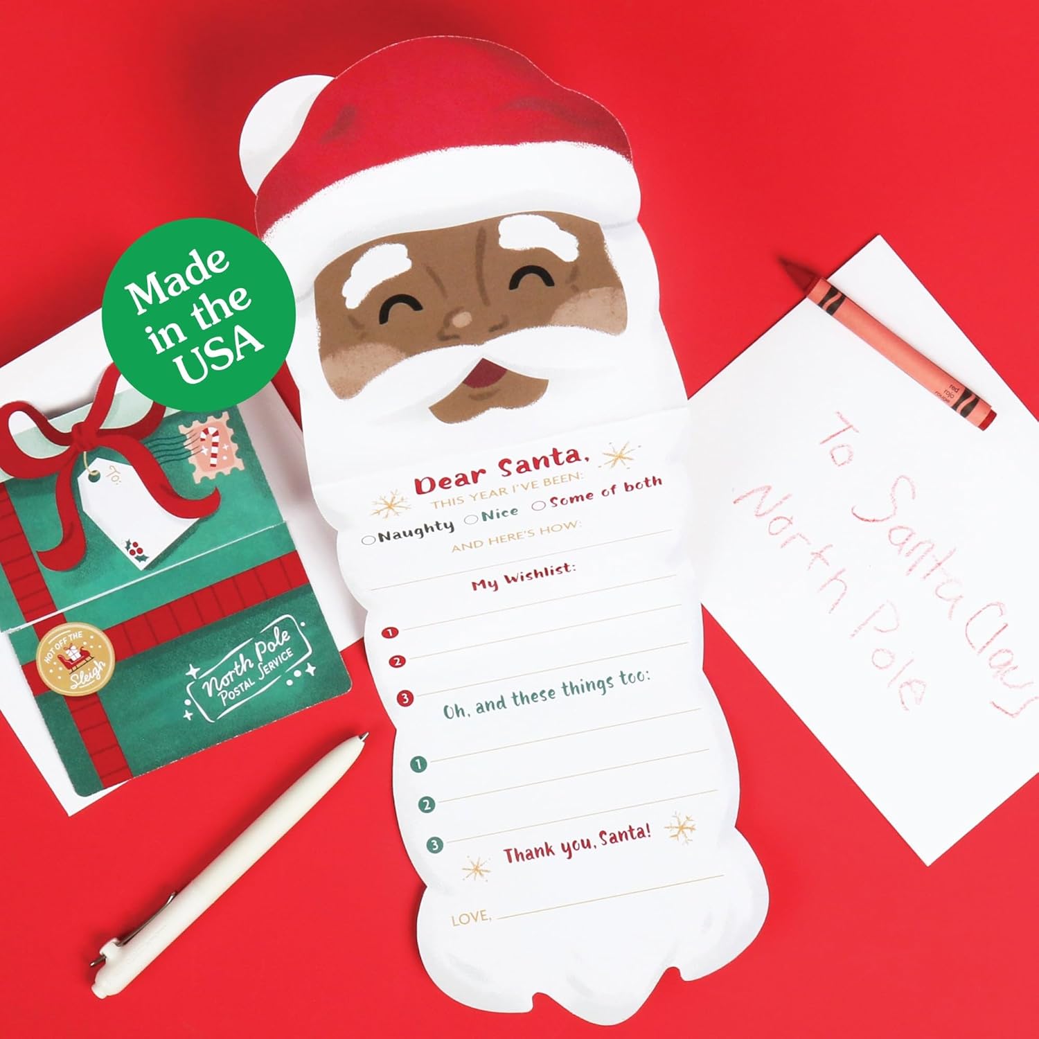 Amazon.com: Big Dot of Happiness Letters to Santa Kit, Skin 2 ...