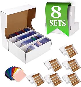 Amazon.com: 8 Pack Cardboard Card Storage Box 3120 Count Bulk Card ...
