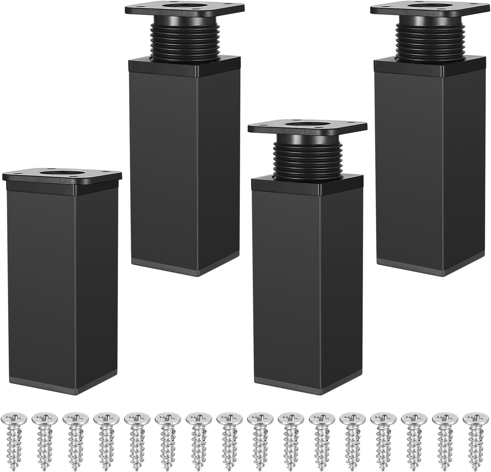 Amazon.com: TOVOT 4PCS 4" Cabinet Legs Adjustable Round Kitchen Legs ...