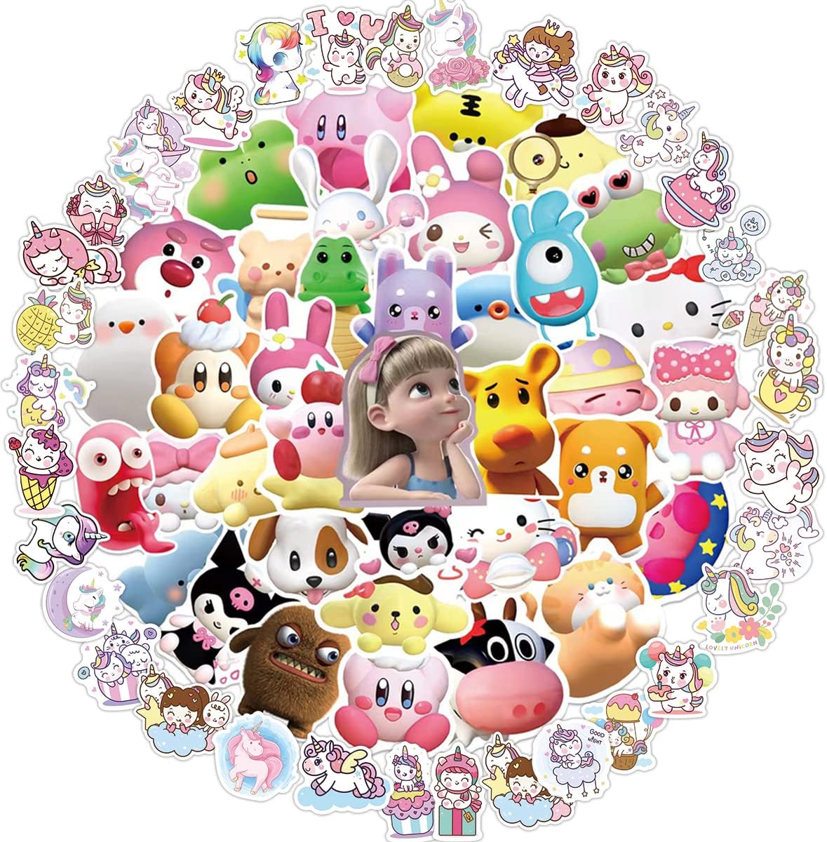 Amazon.com: 100PCS Cute Stickers for Kids Water Bottle Stickers Kawaii ...