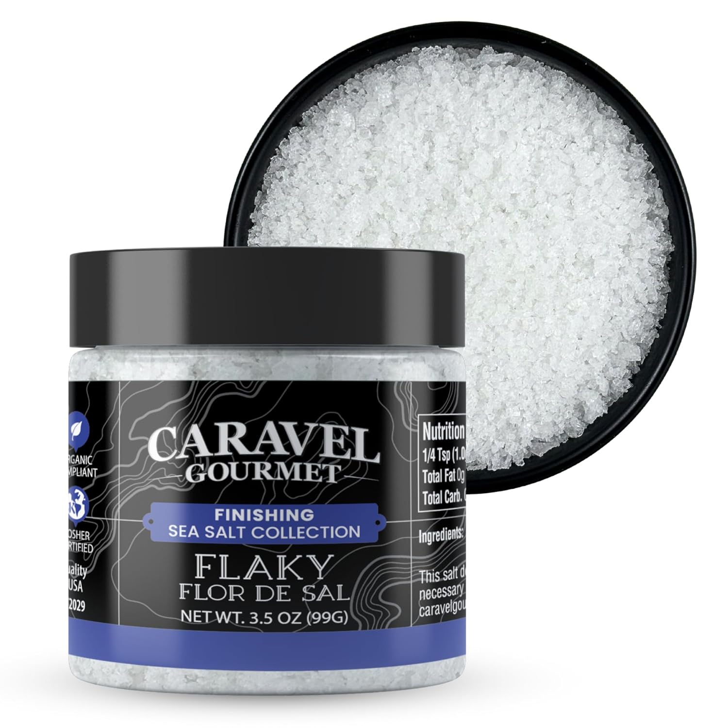 Amazon.com : Sea Salt Flakes, Gourmet Flaky Finishing Salt, 3.5 oz Jar ...