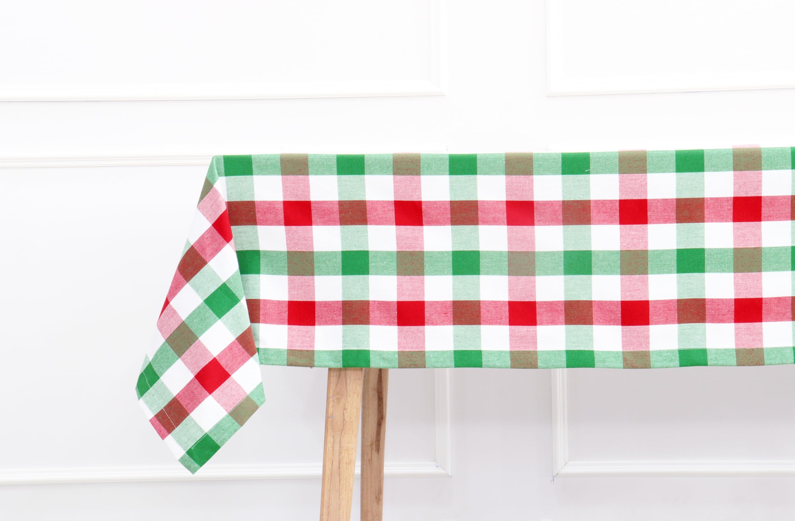 Amazon.com: PurpleEssences Buffalo Plaid Tablecloth - Water Resistant ...