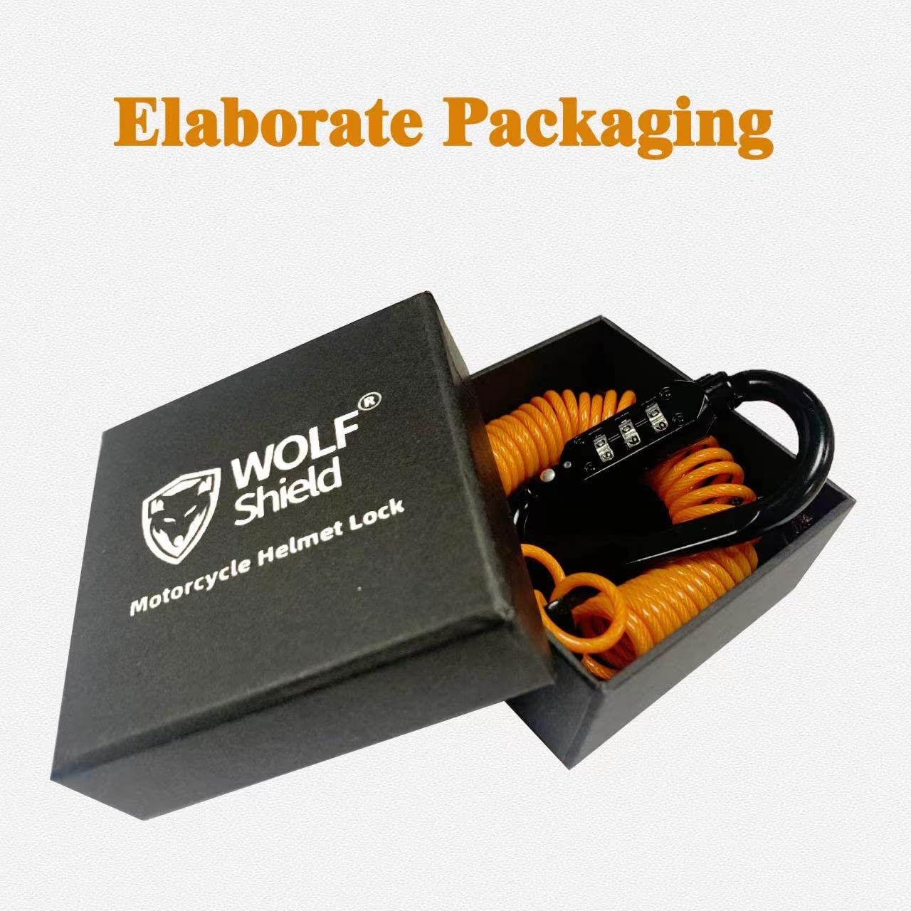 Motorcycle Helmet Lock Password Combination Helmet Lock - 50 Inch Steel ...