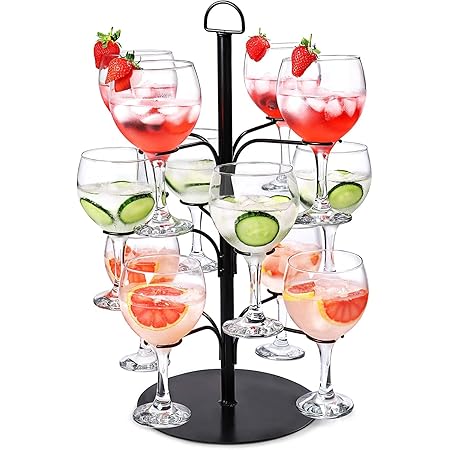 bar@drinkstuff Cocktail Tree White - Cocktail Glass Display for 12 ...