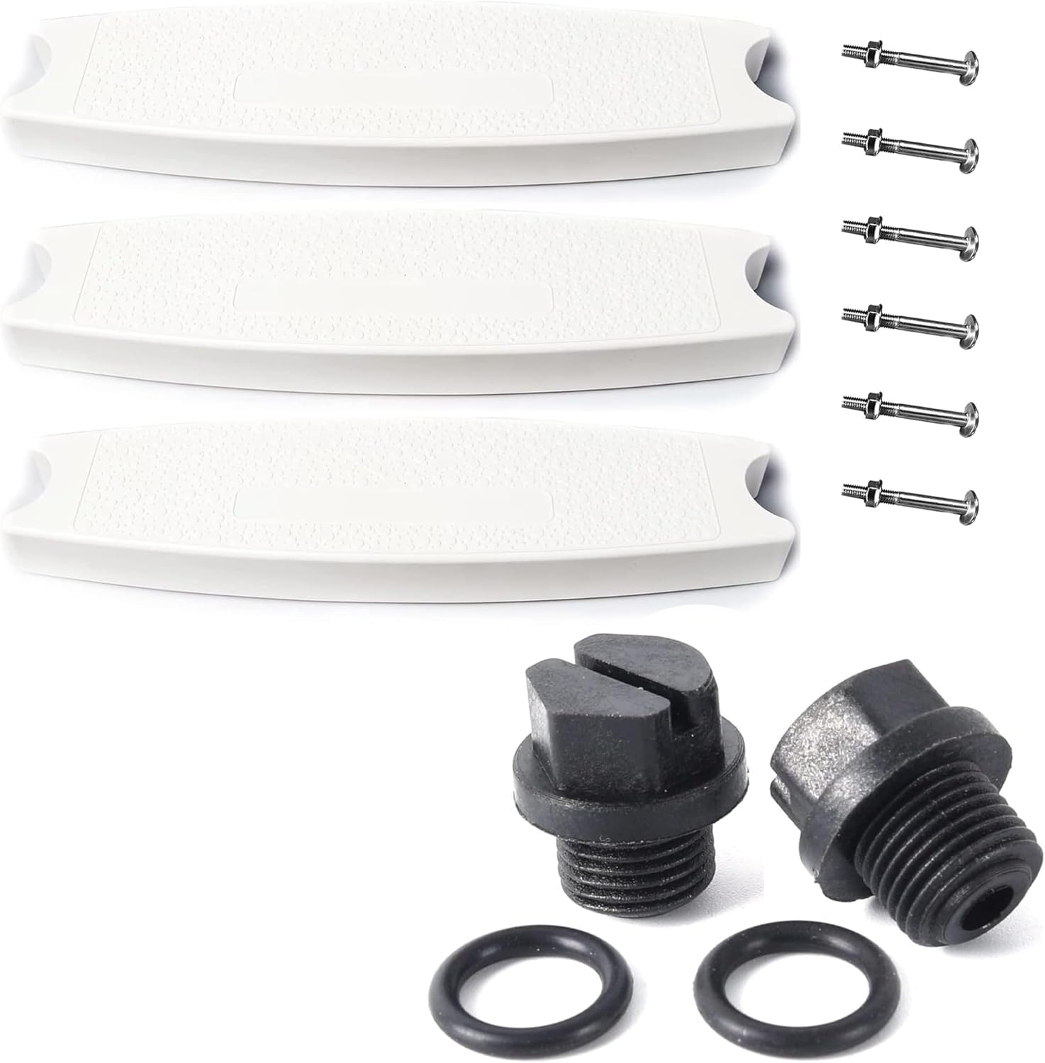 Amazon.com: 18" Universal Pool Ladder Steps Replacement and Drain Plugs ...