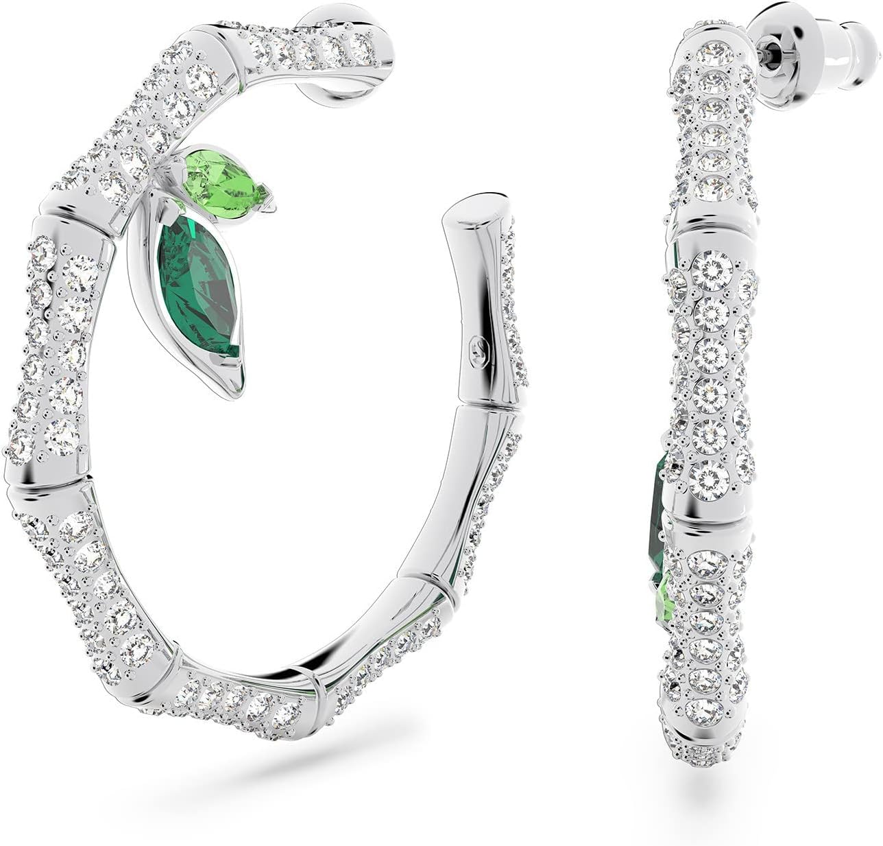 Amazon.com: Pendientes de aro Dellium Swarovski 5645373 bambú: Clothing ...