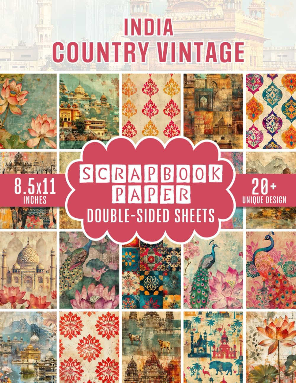 India Country Vintage Scrapbook Paper: Travel Scrapbooking For ...