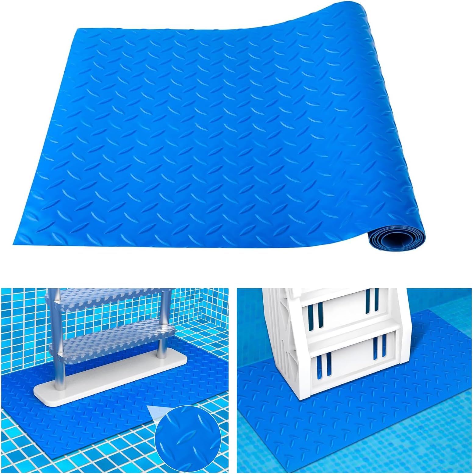 Amazon.com: Swimming Pool Ladder Mat, Pool Ladder Pad with Non-Slip ...