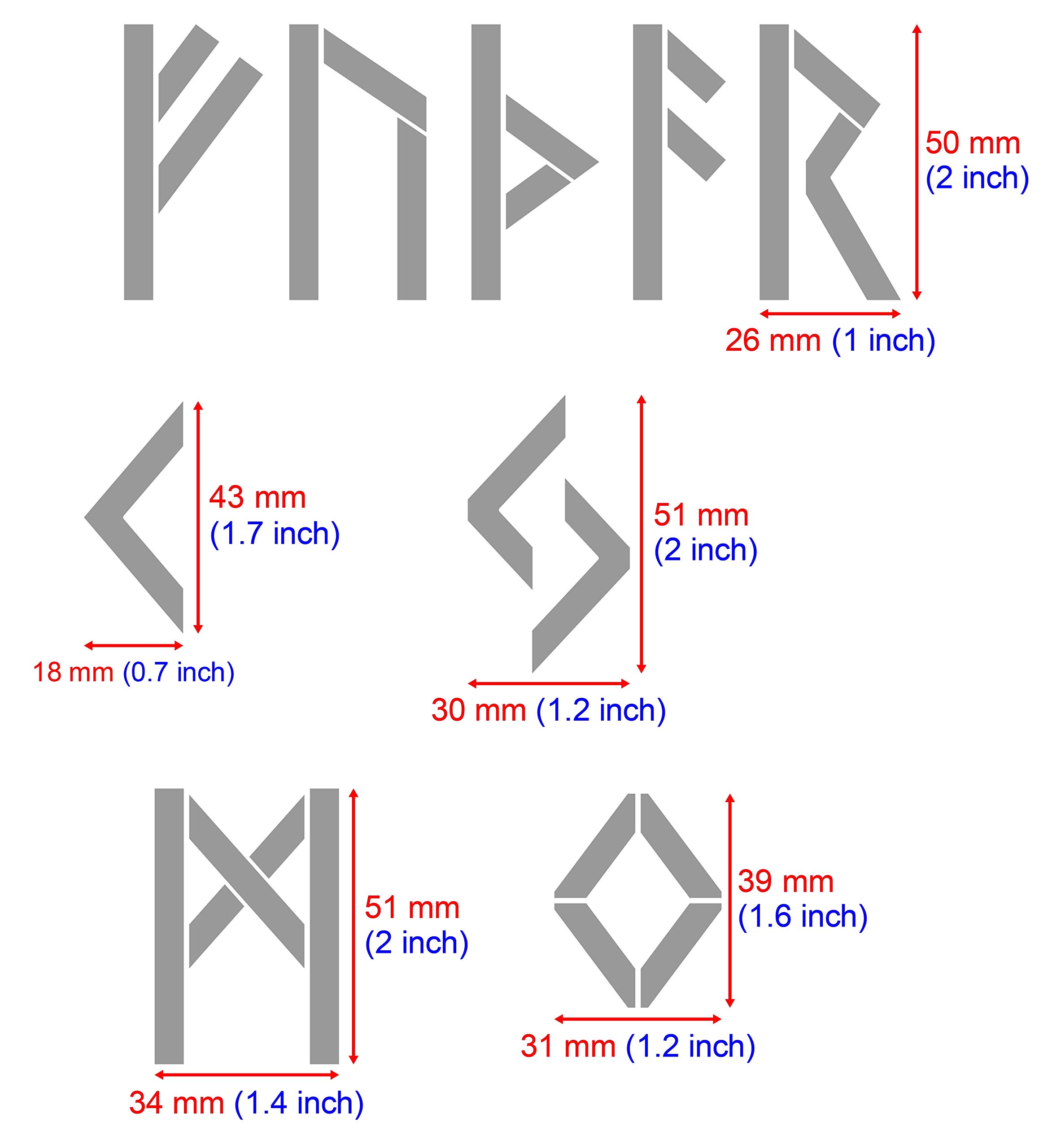 Buy Aleks Melnyk #86 Metal Stencil, Elder Futhark Runes, Ancient ...