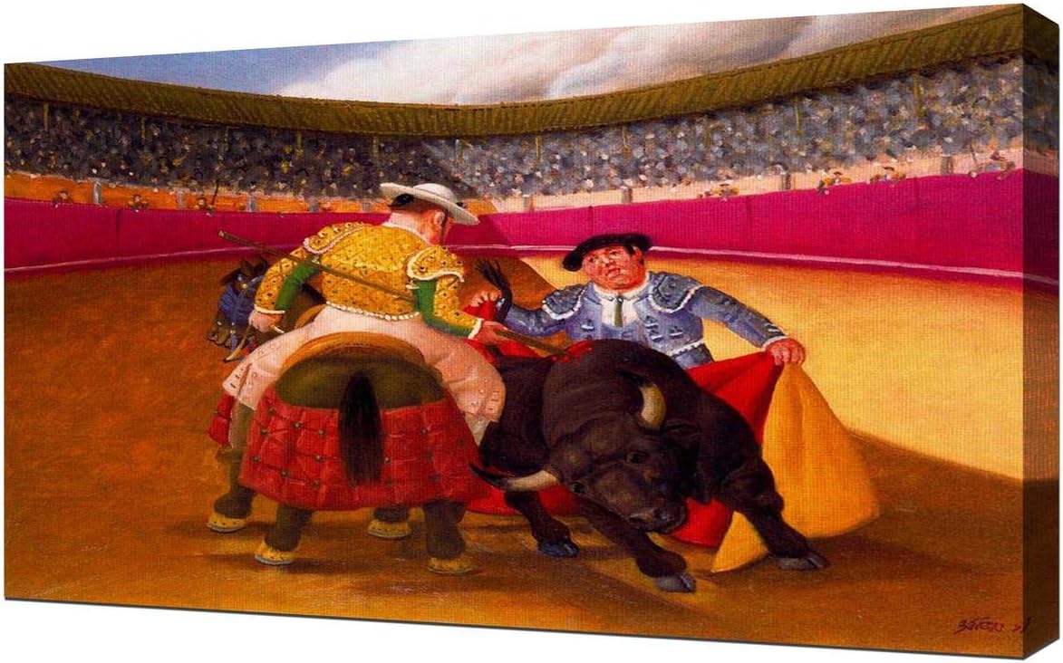 Amazon.com: Fernando Botero - Bull Fight - Canvas Art Print - Wall Art ...
