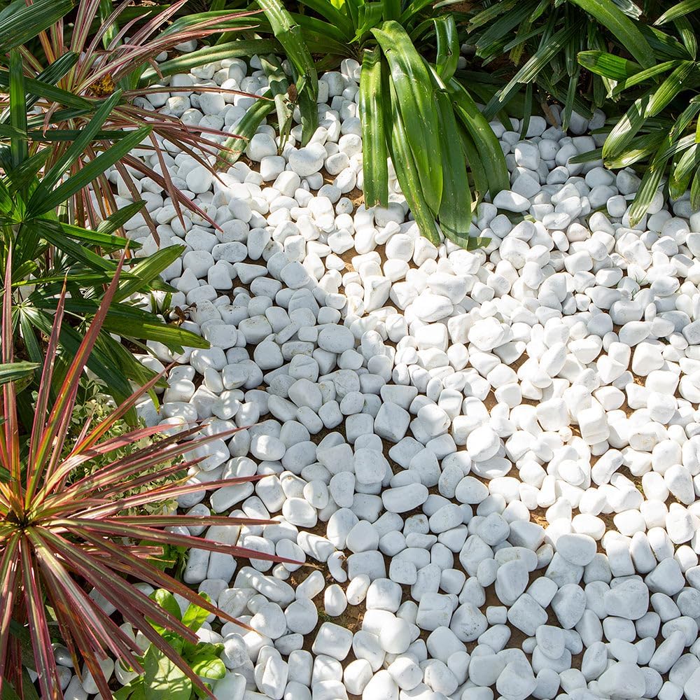 Polar white stone Pebbles Decorative Gravels Aggregates Natural tumbled ...