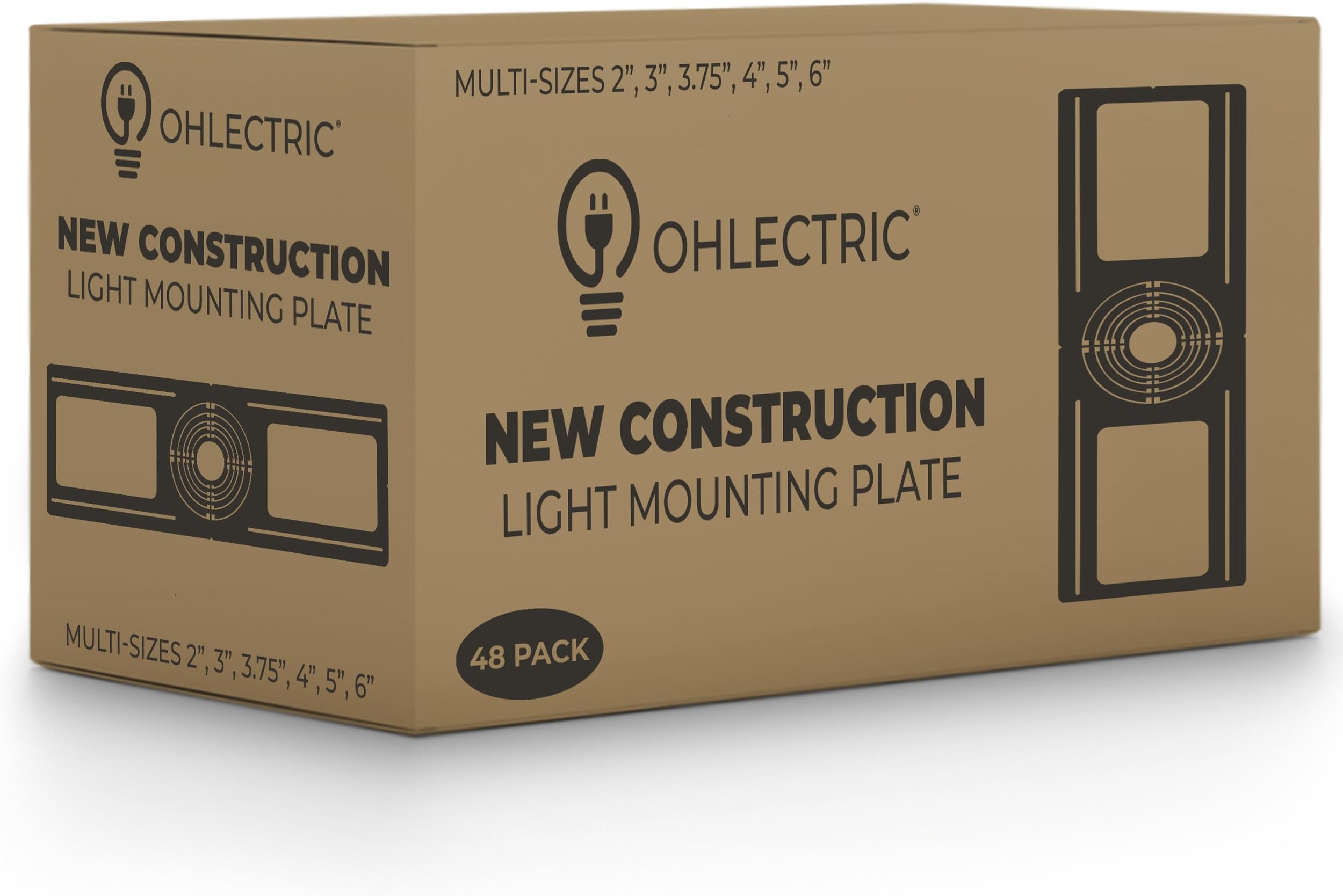 OHLECTRIC New Construction Rough-in Plate for Led Downlight ...