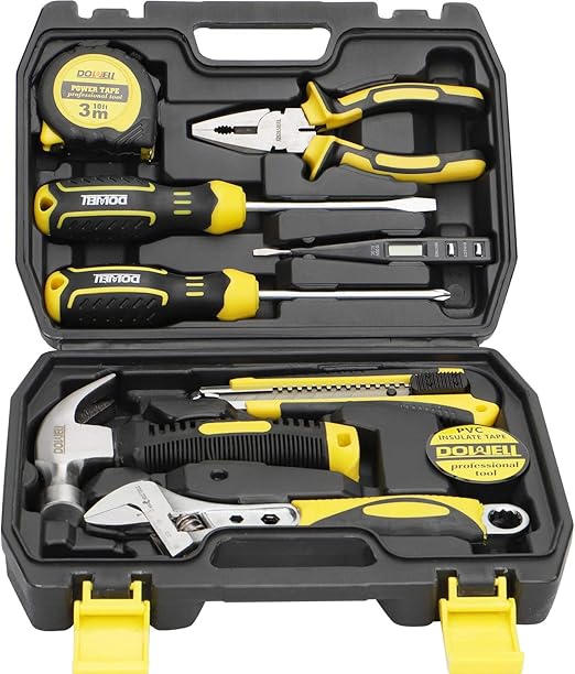 DOWELL 10 Piece Small Tool Kit,Mini Portable Tool Set,Home Repair Hand ...