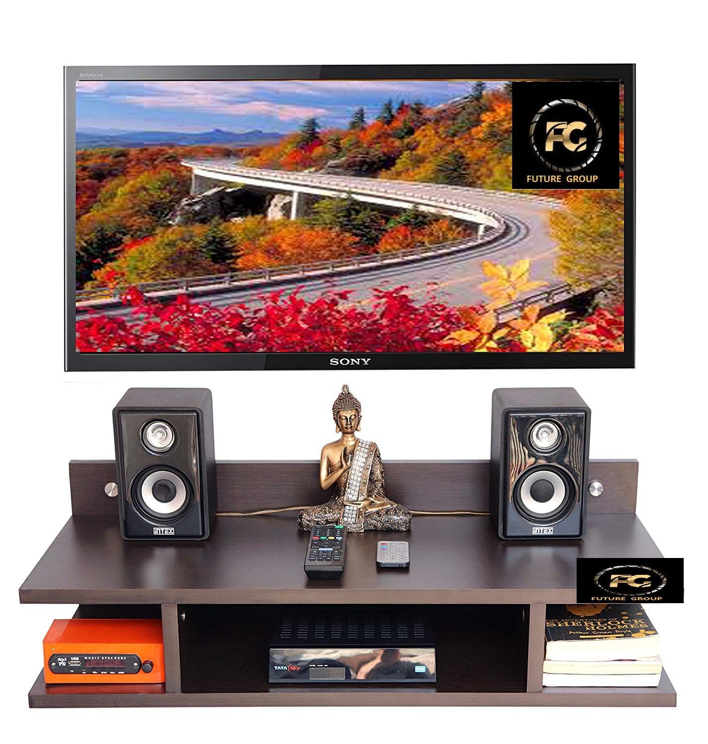 Future Generation v Group Wooden TV Setup Box Stand/Remote Holder (51 x ...