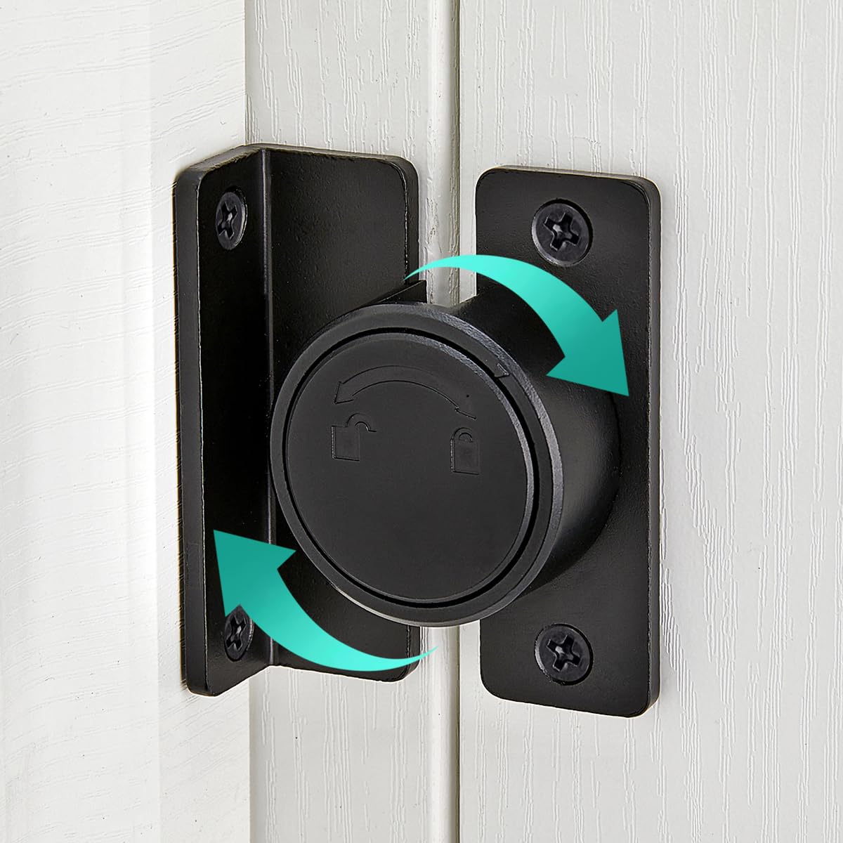 Snapklik.com : 90 Degree Black Advanced Knob Safety Door Lock,Rotate ...