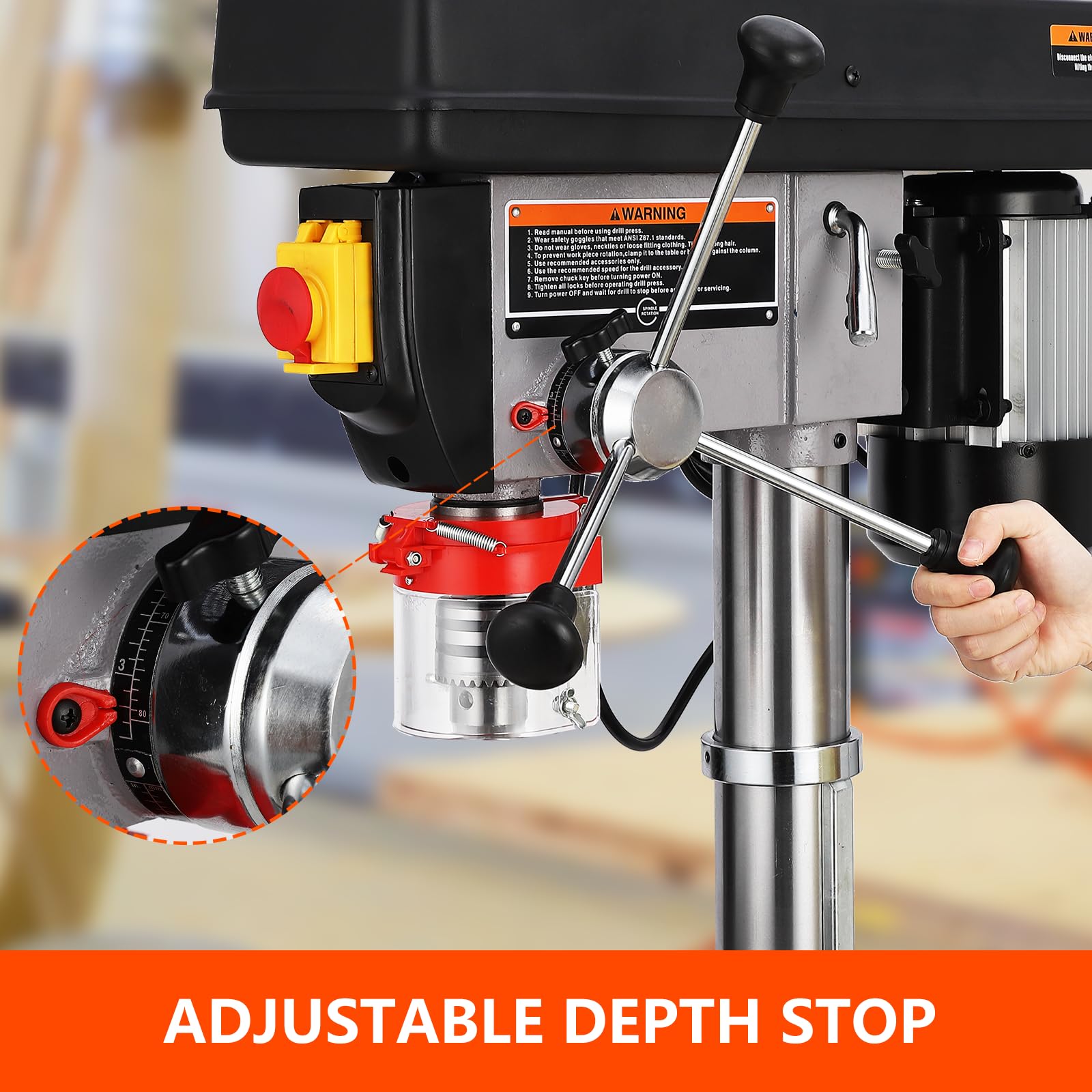 Snapklik.com : 13 In Benchtop Drill Press, 7.5 Amp 120V Pure Copper ...