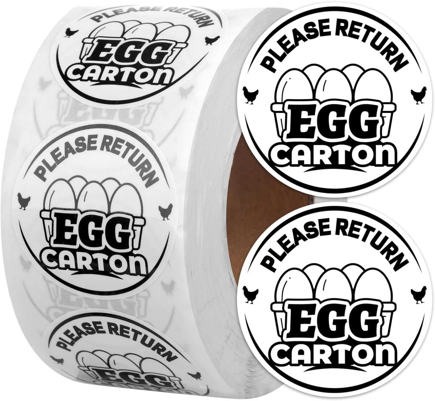 Amazon.com : 500pcs Chicken Egg Carton Labels Stickers, 1.38 Inch Round ...