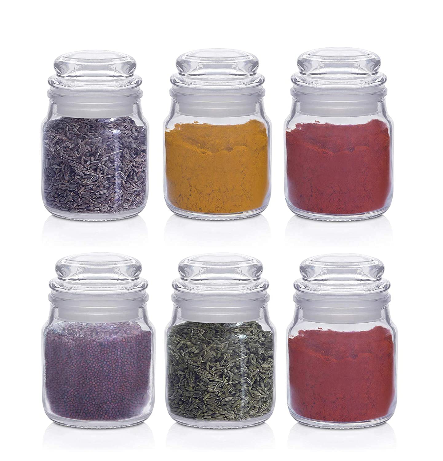 Buy CLOUDMART 100ml Spice Storage Glass Jar, Kitchen Storage Jars ...
