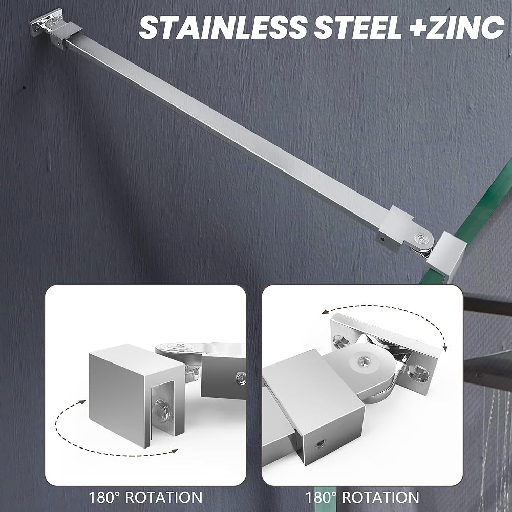 Shower Glass Door Support Bar, Wall-to-Glass Brace Nepal | Ubuy