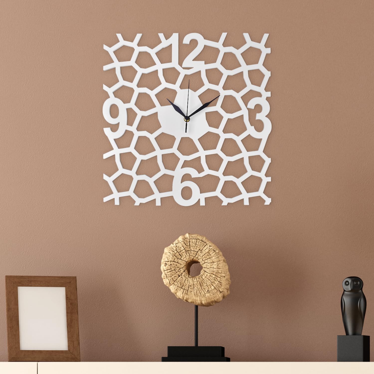 Modern Wall Clock, Battery Operated by MSK Décor- Non-Ticking, Analog ...