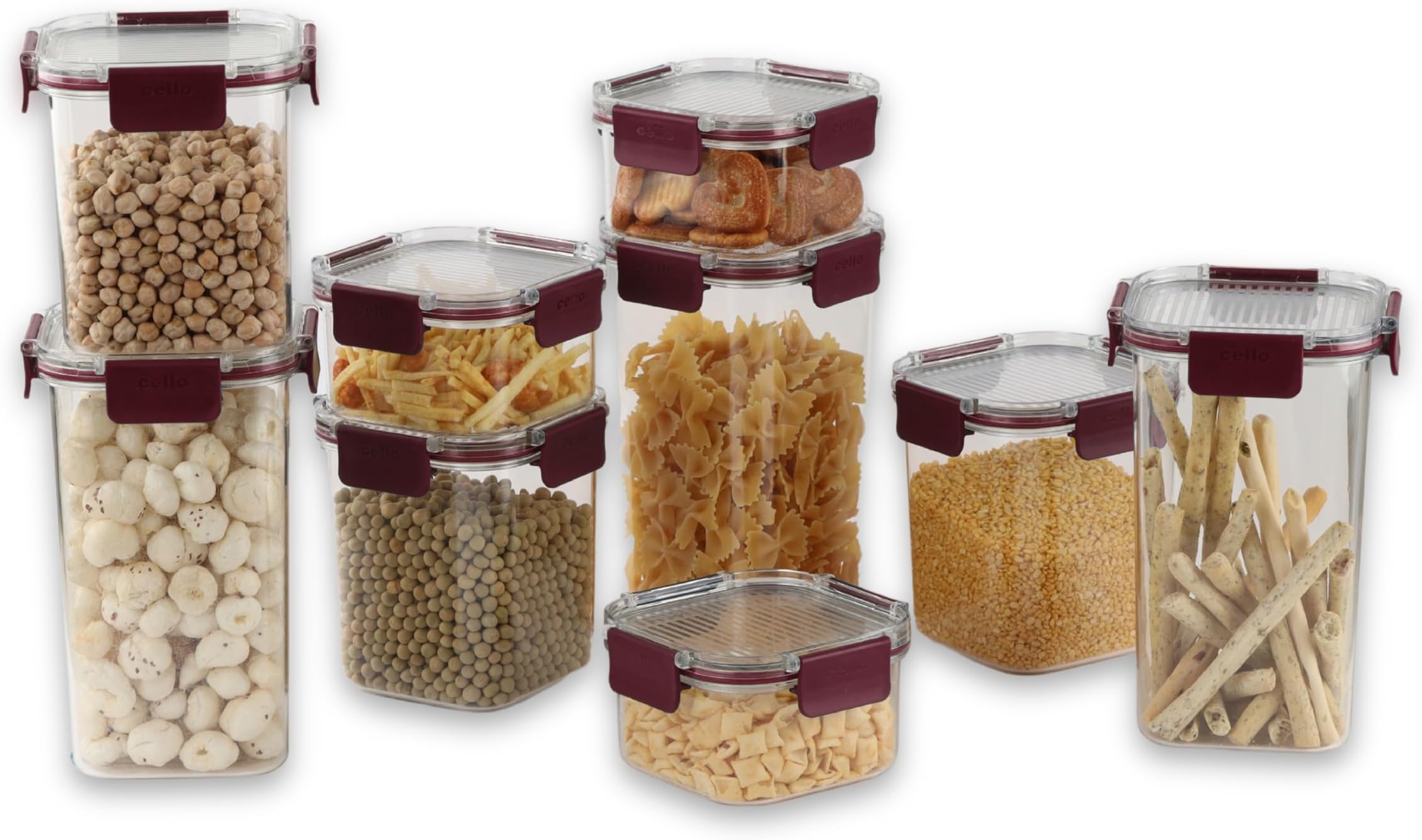 Buy CELLO Magna Plastic Grocery Container Pack of 12 (500 ml, 1000 ml ...